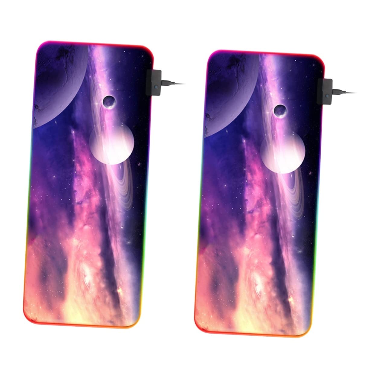 SOLUSTRE 2pcs Gamer Pad Non Slip Mat Gaming Mousepad Office Pad Planet Pattern Keyboard Pad Rubber Mat Large Big Pad Led Gaming Pad Mouse Pad for Laptop Keyboard Mat Big Cushion Notebook