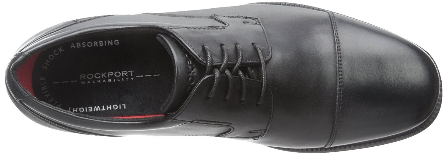 Rockport mens Charles Road Cap Toe oxfords shoes, Black, 11 US