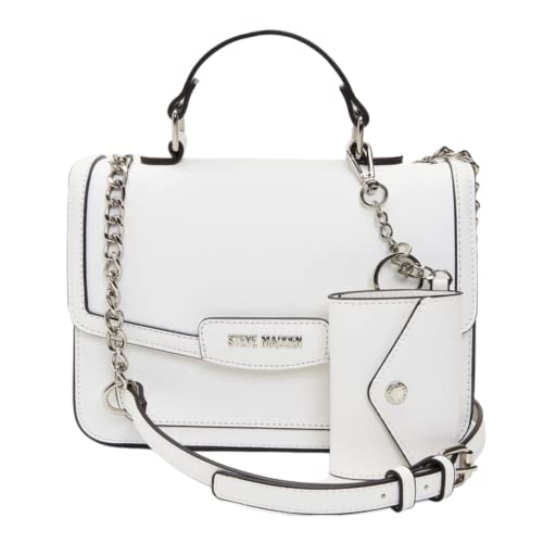 Steve Madden Bluccus Top-Handle with Logo Hang Off White Solid One Size