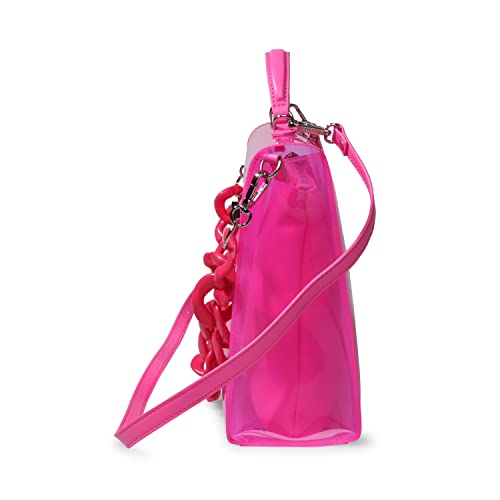 Steve Madden Womens Steve Madden RIGA Clear Satchel, Pink, One Size US