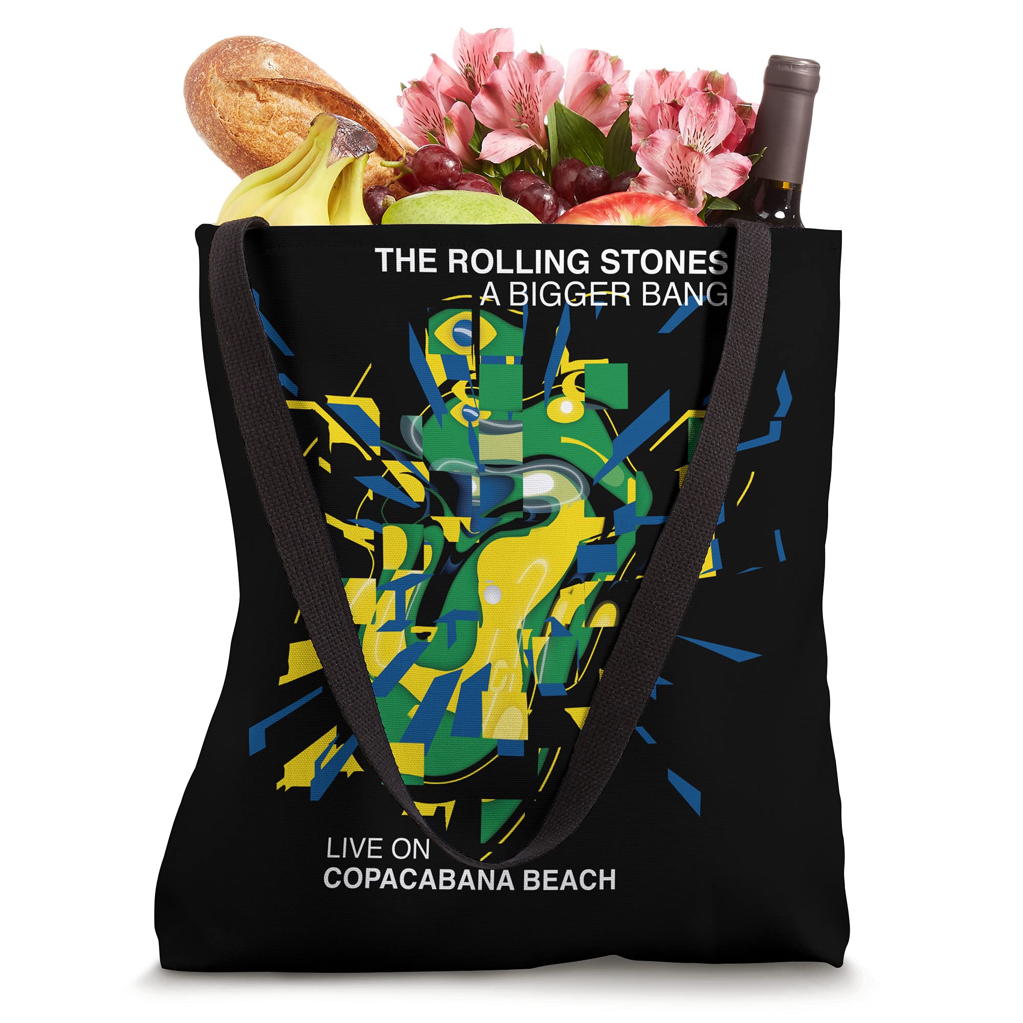 Official Rolling Stones A Bigger Bang Bursting Tongue Logo Tote Bag
