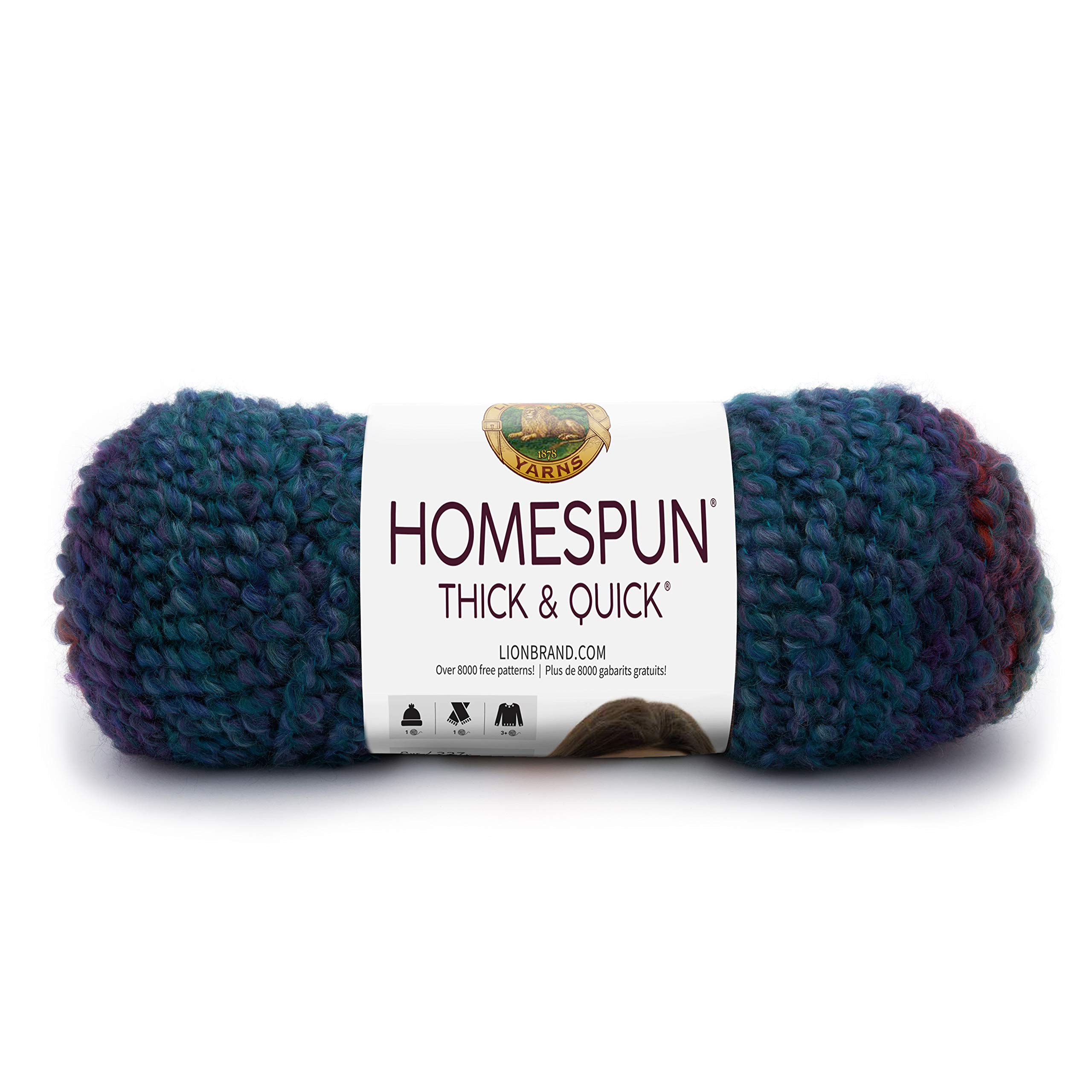 Lion Brand Yarn 792-236 Homespun Thick & Quick Yarn, Celestial Stripes
