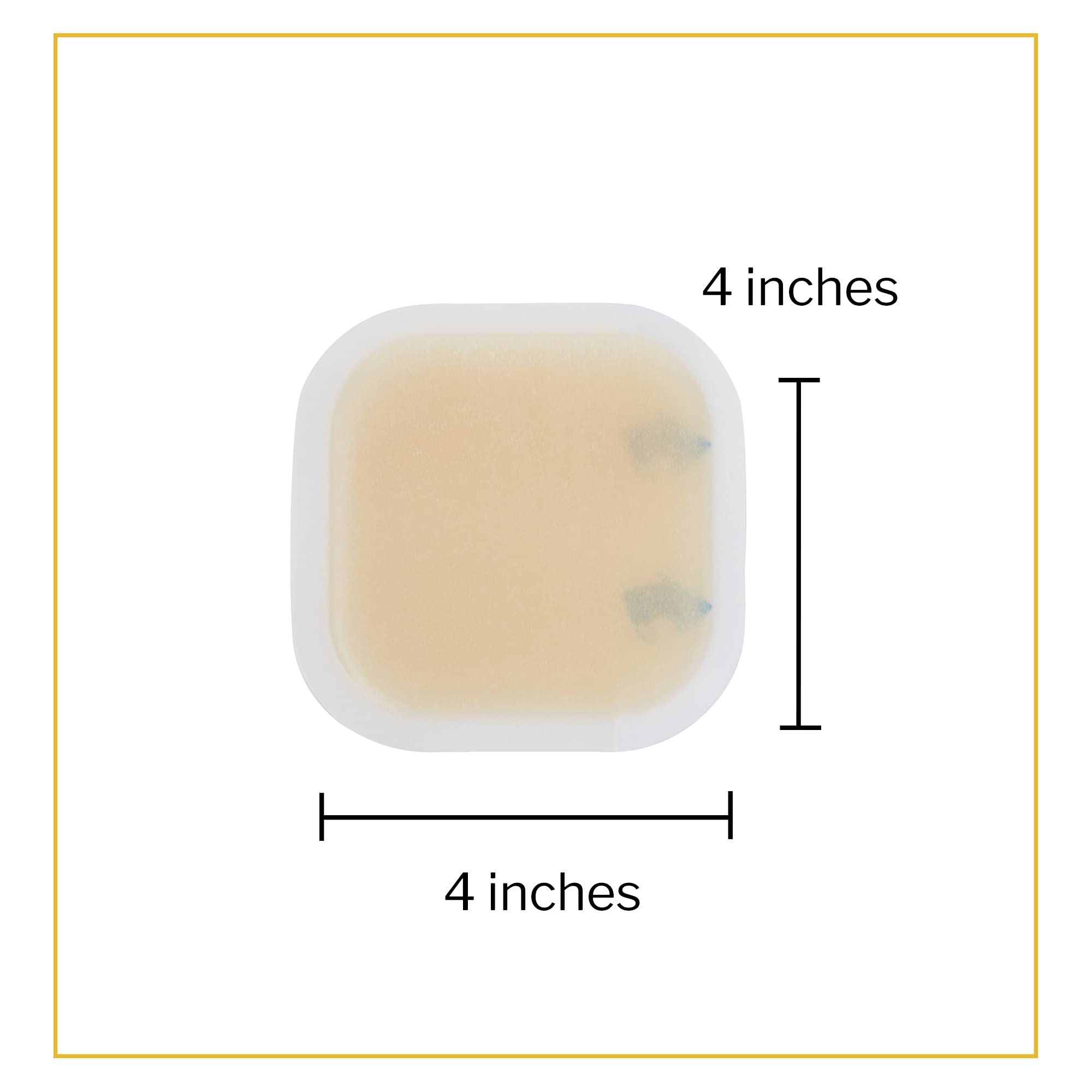 McKesson Hydrocolloid Dressing, Sterile, Film Backing, 4 in x 4 in, 10 Count, 1 Pack
