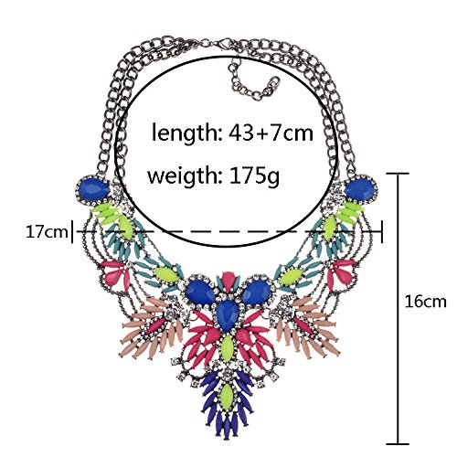 Lovage Colorful Resin Bubble Bib Statement Necklace Bohemian Chunky Collar Jewelry