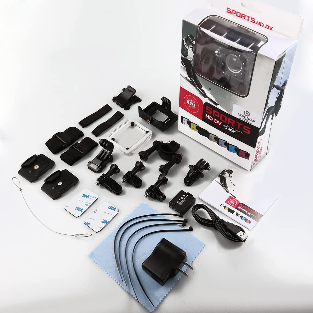 lightdow LD4000 Sports Action Camera HD Waterproof DV Camcorder (Black)
