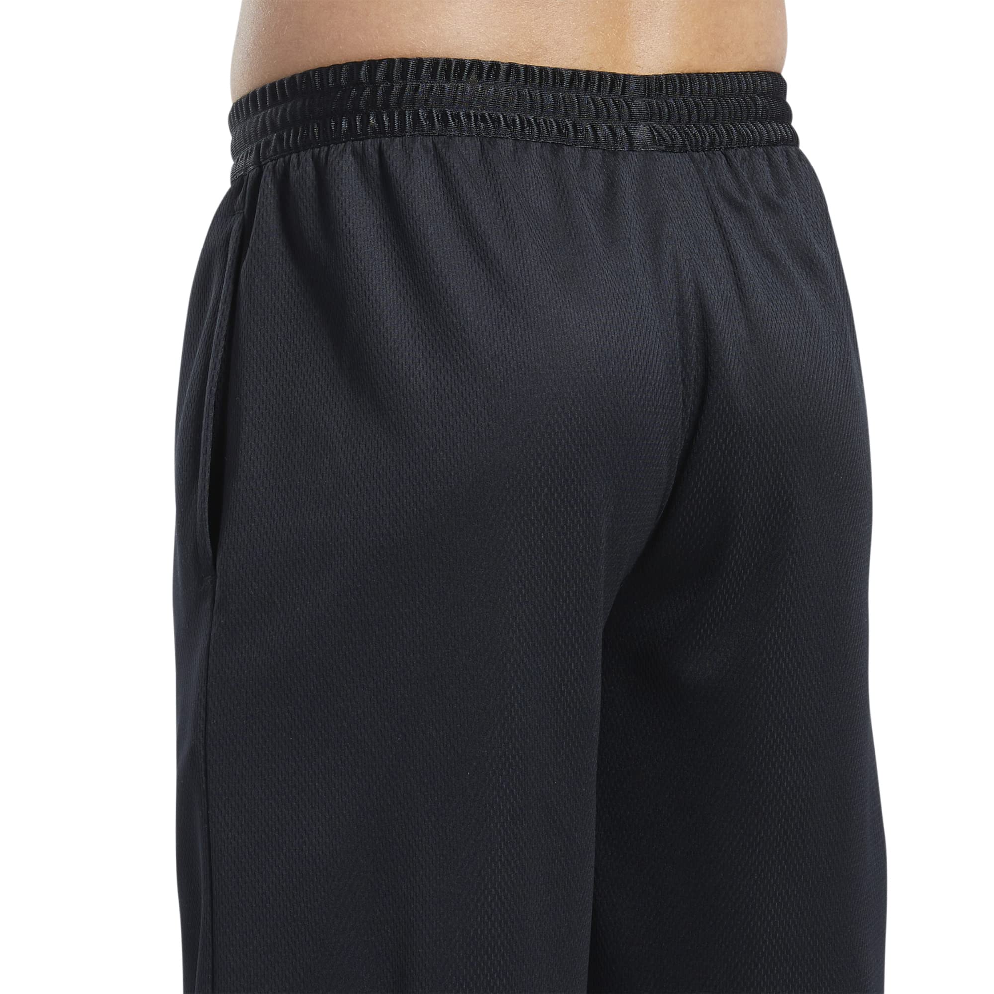 Reebok Men's Standard Basketball Mesh Shorts, Black, XL