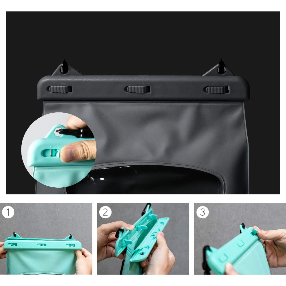 LAQ DESiGN Perspective Waterproof Storage Dry Bag with Shoulder Strap for Kayaking, Beach, Rafting, Boating, Hiking, Camping and Fishing, Secure Closure To Keep Your Valuables Dry