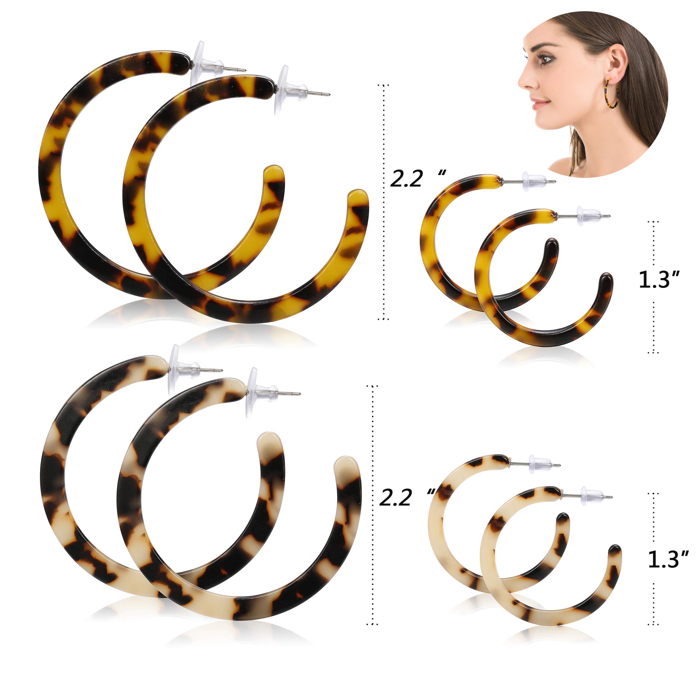 LOYALLOOK Acrylic Earrings Resin Earrings For Women Boho Earrings Fashion Earrings Statement Earrings Drop Earrings Dangle Earrings style 1