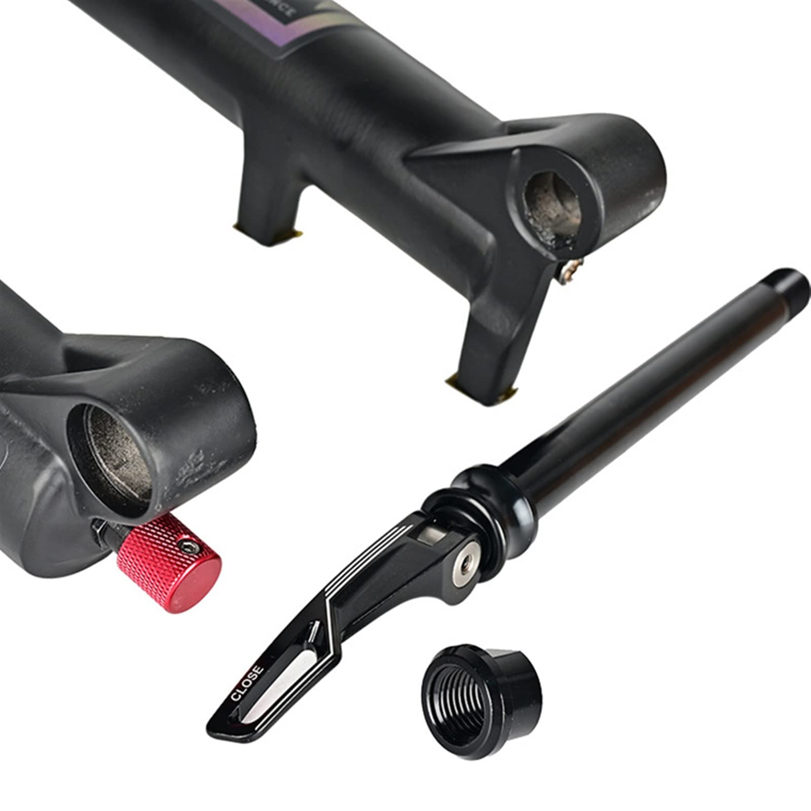 SMANNI MTB Bicycle Air Suspension Fork Boost 15X100mm Thru Axle 27.5 29 inch Mountain Bike Shock Absorption Fork Rebound Adjust (Color : 27.5 Manual 100x15)