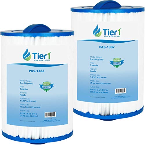 Tier1 Pool & Spa Filter Cartridge 2-pk | Replacement for Maax Spas of Canada, Pleatco PAS35P, PMAX50, Filbur FC-0300, 5CH-35, SD-00779 and More | 35 sq ft Pleated Fabric Filter Media