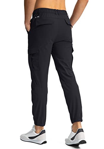 Pinkbomb Men's Hiking Cargo Pants with 7 Pockets Slim Fit Stretch Joggers Golf Cargo Work Pants for Men(Black, X-Large)