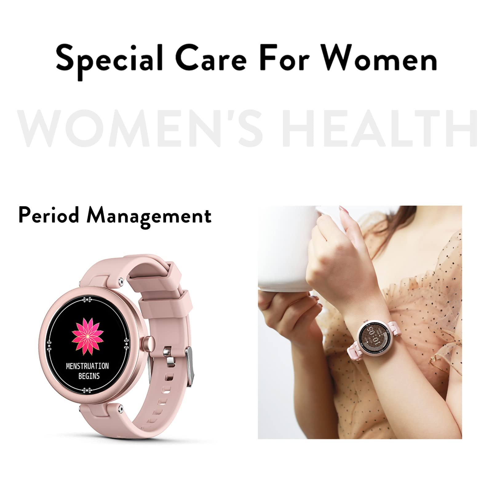 Smart Watches for Women Smartwatch Android iPhone Compatible Fitness Tracker Custom Dial Sport Watch for Ladies