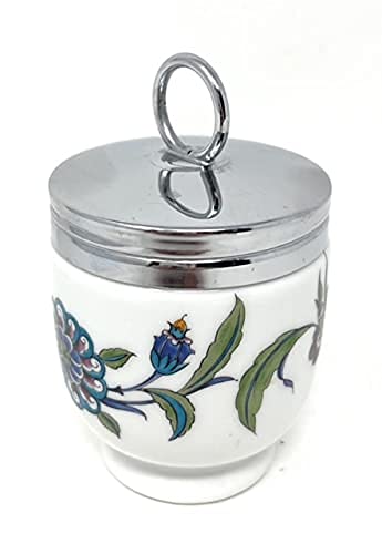 Royal Worcester Palmyra Porcelain Made In England Single Egg Coddler Poacher