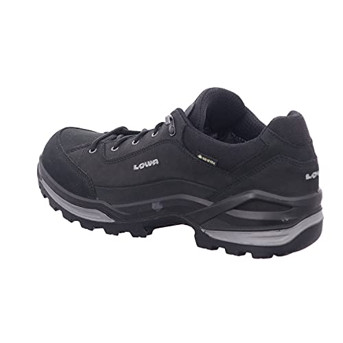Lowa Mens Renegade GTX Lo Nubuck Leather Black Graphite Shoes 10.5 US