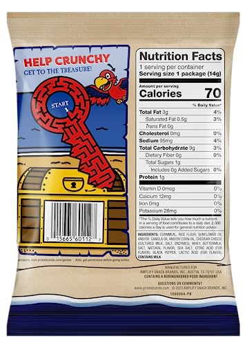 Pirate's Booty Aged White Cheddar Cheese Puffs, Gluten Free, Healthy Kids Snacks, 0.5 Ounce (Pack of 24)
