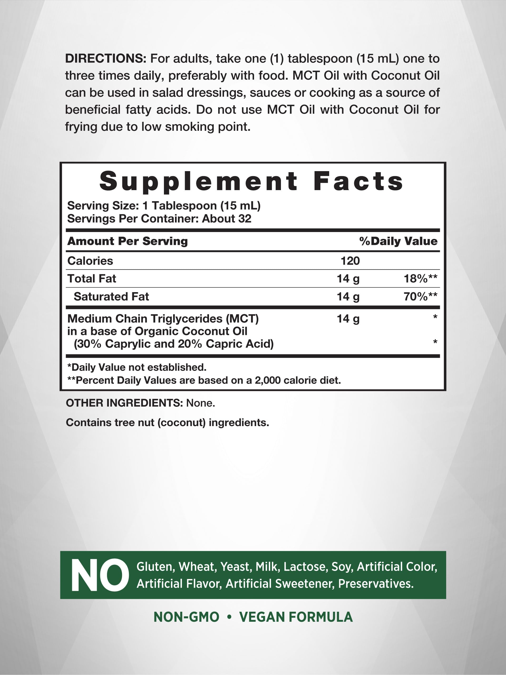 MCT Oil | 16 fl. oz | Keto, Unflavored Formula | with Coconut Oil | Vegan, Non-GMO, and Gluten Free Supplement | by Nature's Truth