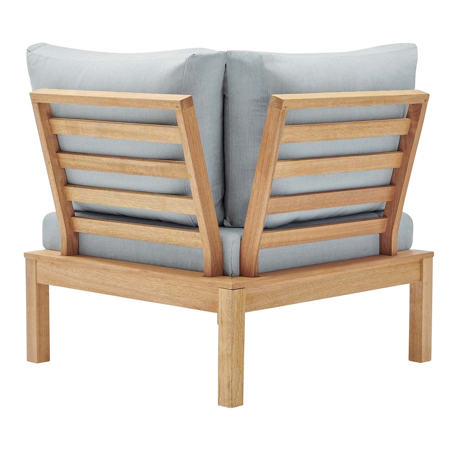 Modway EEI-3694-NAT-LBU Freeport Corner Chair, Natural Light Blue
