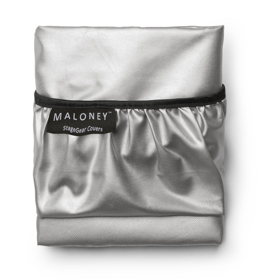 Maloney StageGear Piano Keyboard Dust Cover for 49 Key Keyboards - Reversible Black Nylon Keeps it Free from Dust, Dirt, & Moisture; Silver Reflective Material Protects from Sun - Small Case (95728)