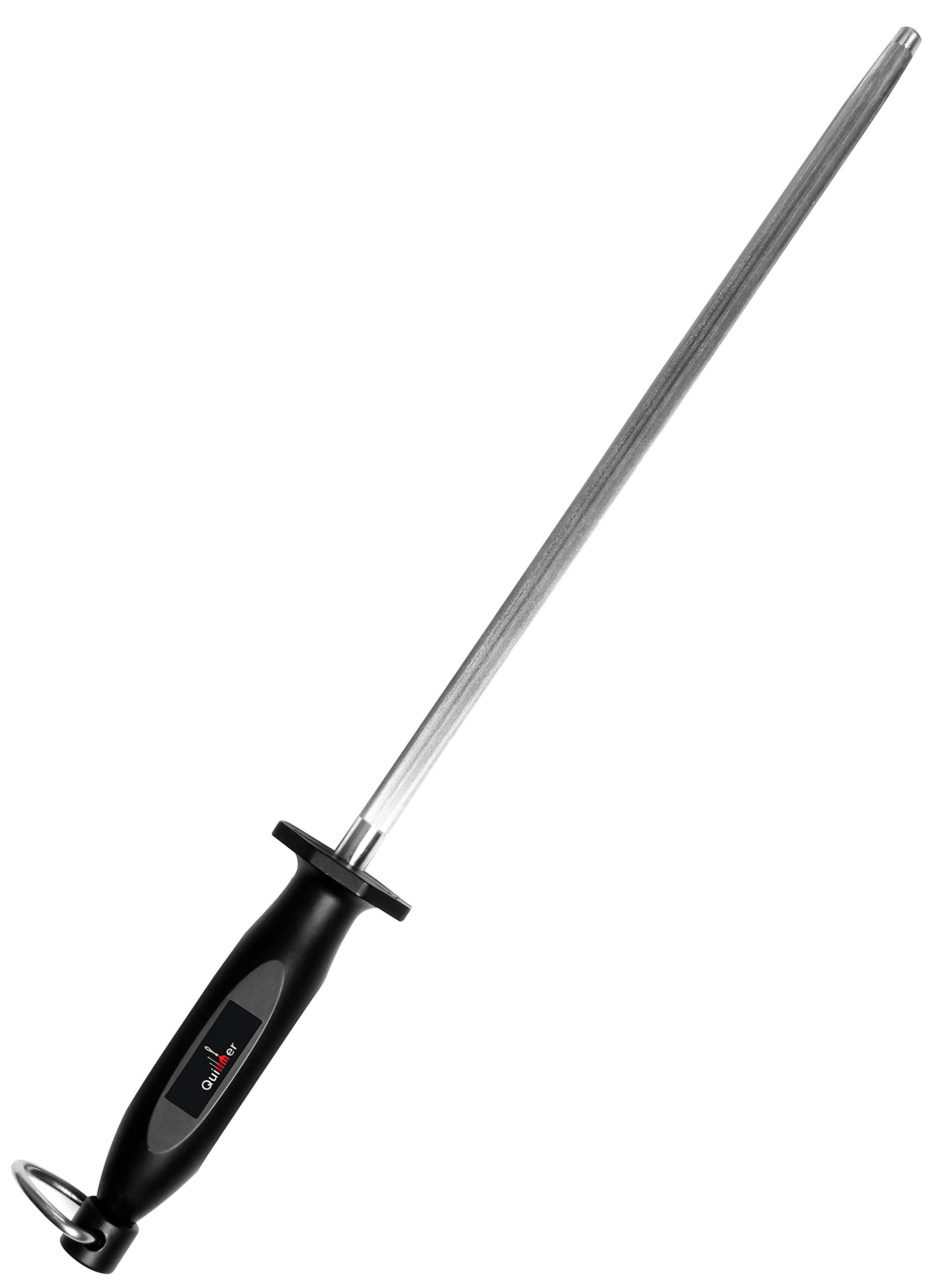 Knife Sharpening Rod | 10" Chromium Plated Stainless steel knife honing tool| Knife sharpener for kitchen with PVC Sleeve | High carbon steel knife sharpener | High function cutlery sharpener