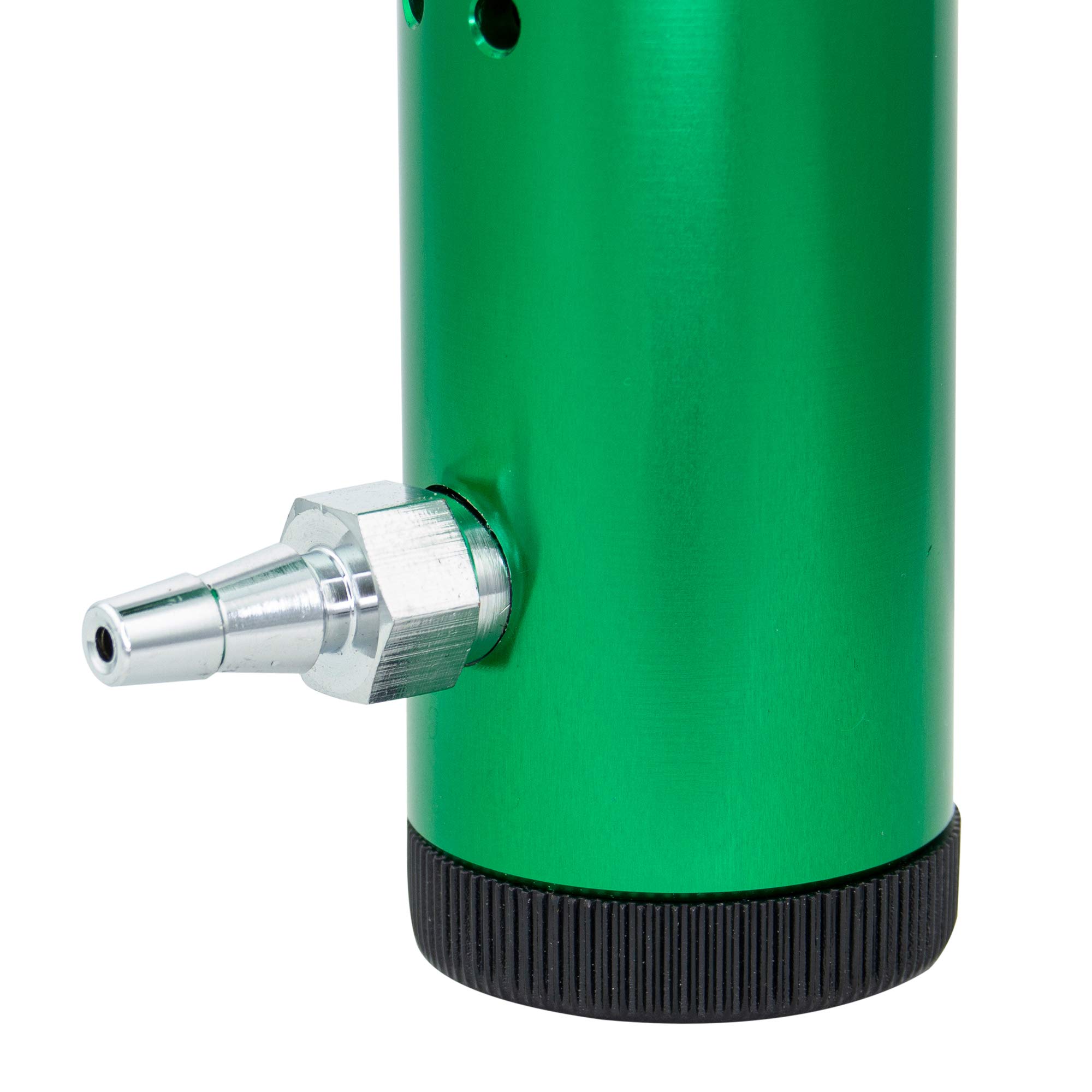 LINE2design First Aid Oxygen Cylinders Uni-Body Regulator Anodized Aluminum, Latex Free, 0-15 Liters - Home Health Aid Medical Oxygen Cylinders - Green