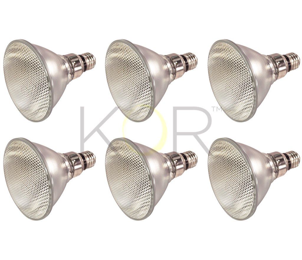 KOR (Pack of 6) 70PAR38/FL 120V - 70 Watt High Output (90W Replacement) PAR38 Flood - 120 Volt - Halogen Light Bulbs