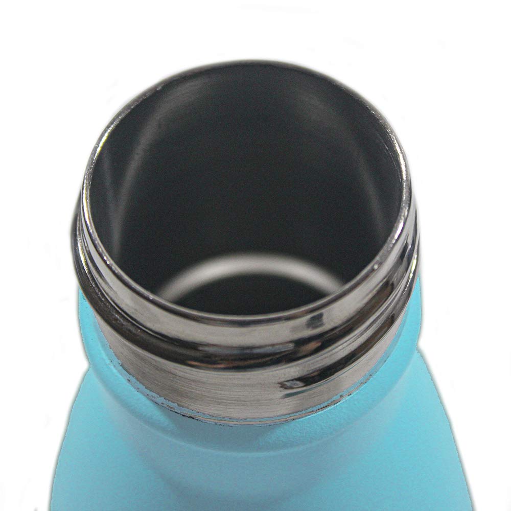 LaserGram Double Wall Stainless Steel Water Bottle, Figure Skater, Personalized Engraving Included (Light Blue)