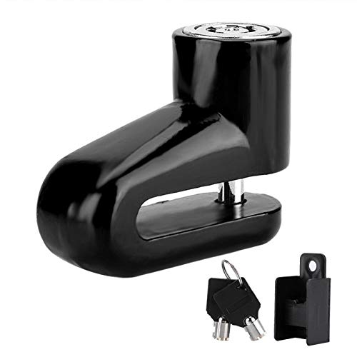 Motorcycle Alarm Padlock Disc Brake Lock Wheel Disk Lock Motorcycle Alarm for Outdoor Motorcycles Bicycles Camping(black)