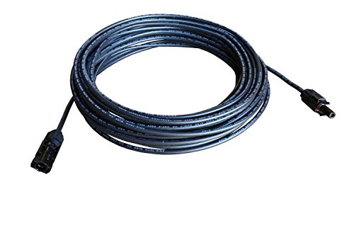 WindyNation 8 AWG 8 Gauge Pair 30 Feet Black + 30 Feet Red Solar Panel Extension Cable Wire Solar Connectors (Variety of Lengths Available)