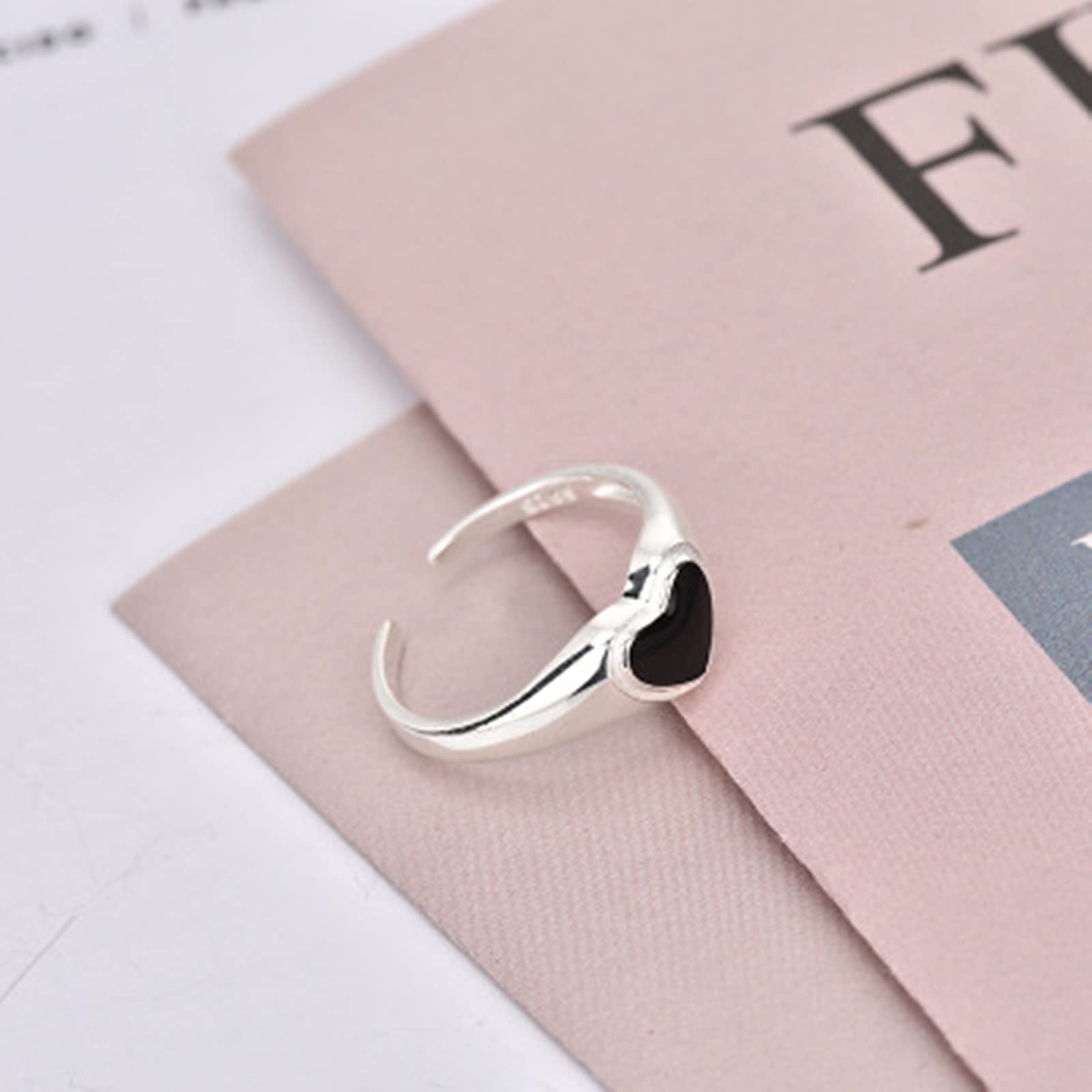 PPX 6 Pcs Open Rings Frog, Cry Face,Butterfly Adjustable Ring for Women Men Girls Punk Vintage Stackable Ring Sets