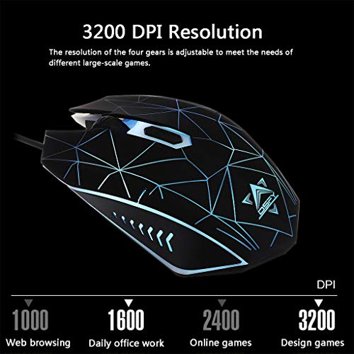 MENGSHI Gaming Keyboard Set,4Pcs K59 Wired USB Keyboard Illuminated Gaming Mouse Pad Backlight Headset,Gaming Keyboard+Mouse+Mose Pad+Headphone