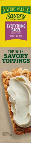 Nature Valley Savory Nut Crunch Bars, Everything Bagel, 0.89 oz, 5 bars