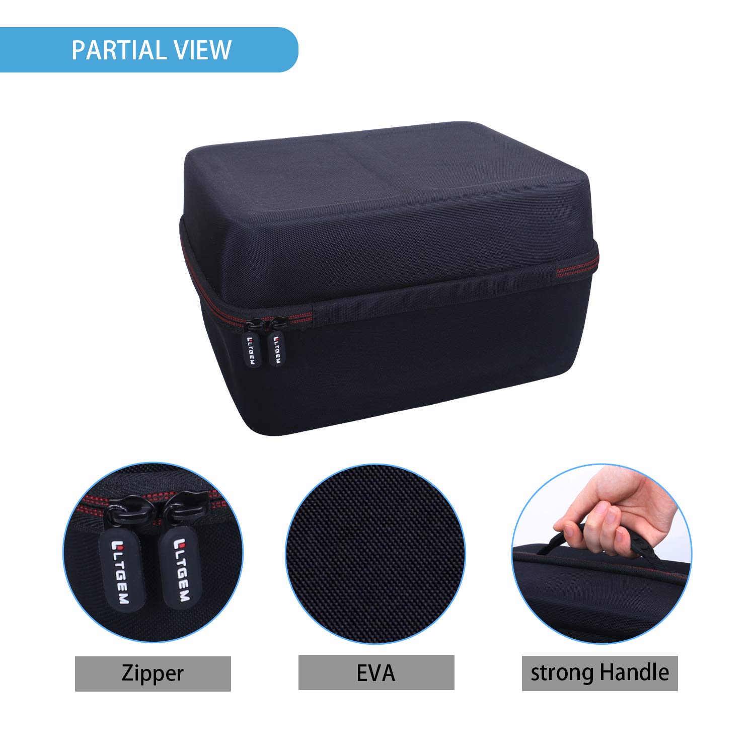 LTGEM EVA Hard Case for Oculus Rift S PC-Powered VR Gaming Headset - Travel Carrying Protective Storage Bag