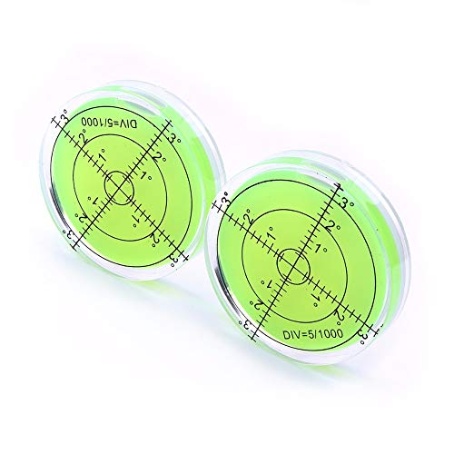 XMLEI Convenient and lighterCircular Bubble Level Spirit l Measuring Instruments Tool Universal Protractor Tool (60X12mm)