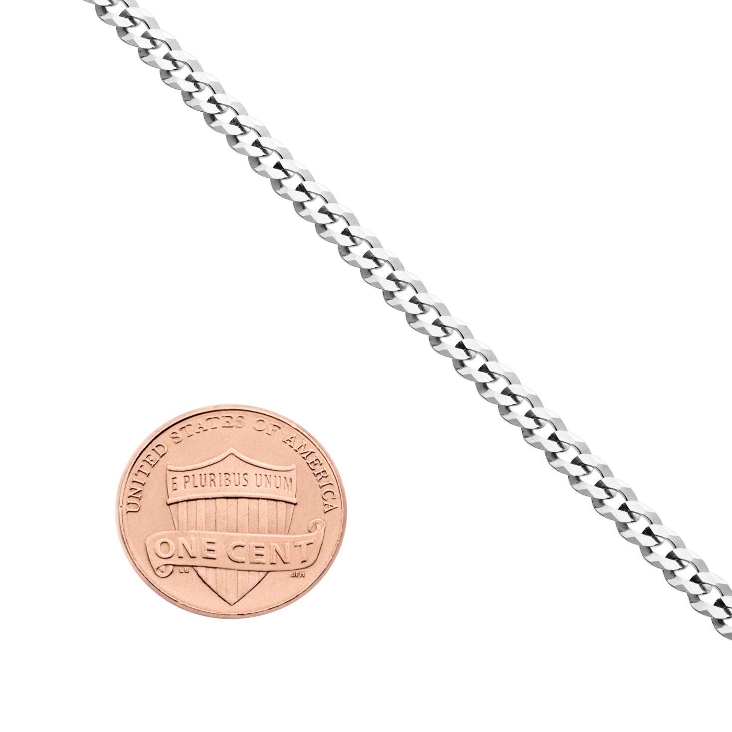 Miabella Solid 925 Sterling Silver Italian 3.5mm Diamond Cut Cuban Link Curb Chain Anklet for Women, Made in Italy (sterling silver, Length 9 Inches (X-Small))