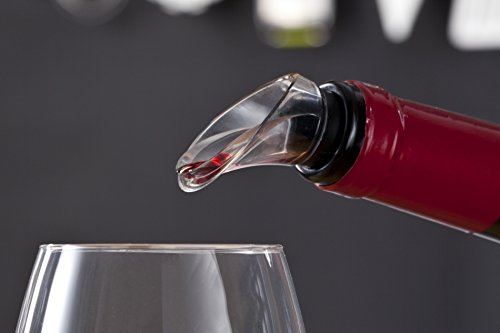 Vacu Vin Crystal Wine Server Set of 2 - Wine Aerator and Strainer, Pourer and Preserver - Perfect Fit for Every Wine Bottle - Convenient and Portable - Crafted with Excellence in the Netherlands