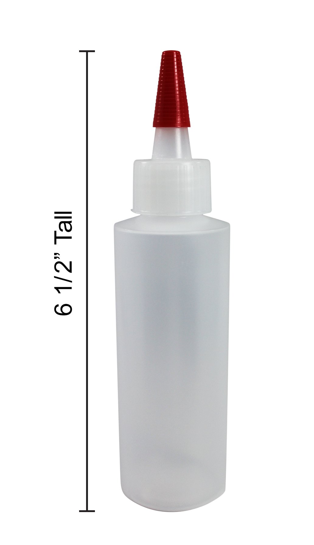 Pinnacle Mercantile (8-Pack 4 Oz Plastic Squeeze Bottles Long Red Tip Caps Food Grade Perfect for Icing, Cookie Decorating, Condiments, Arts and Crafts BPA Free Empty
