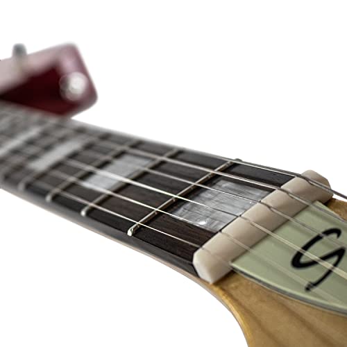 Sawtooth 6 String ET Hybrid Electric Guitar, Spalted Maple Trans Cherry Burst with Wilkinson Tremolo & Pro Series Gig Bag, Right (ST W-SMTCB)