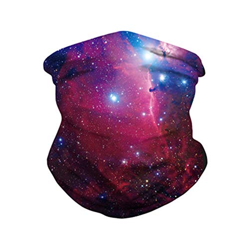 Outdoors Seamless Neck Gaiter, Headwrap, Balaclava, Helmet Liner Face Mask Star Sky Printted Bandanas for Dust (XK-17)