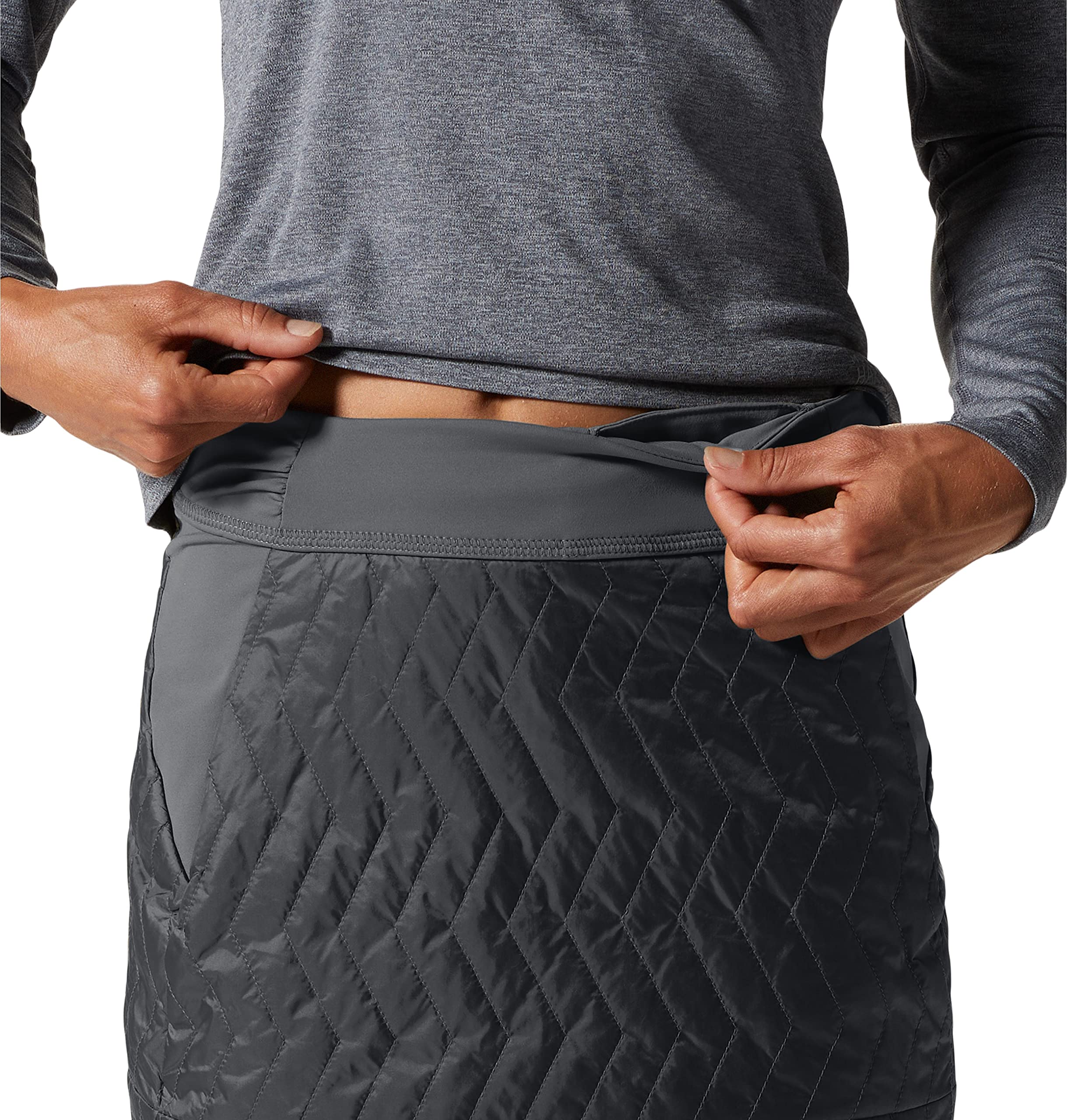 Mountain Hardwear Women's Trekkin' Insulated Skirt, Dark Storm, Small