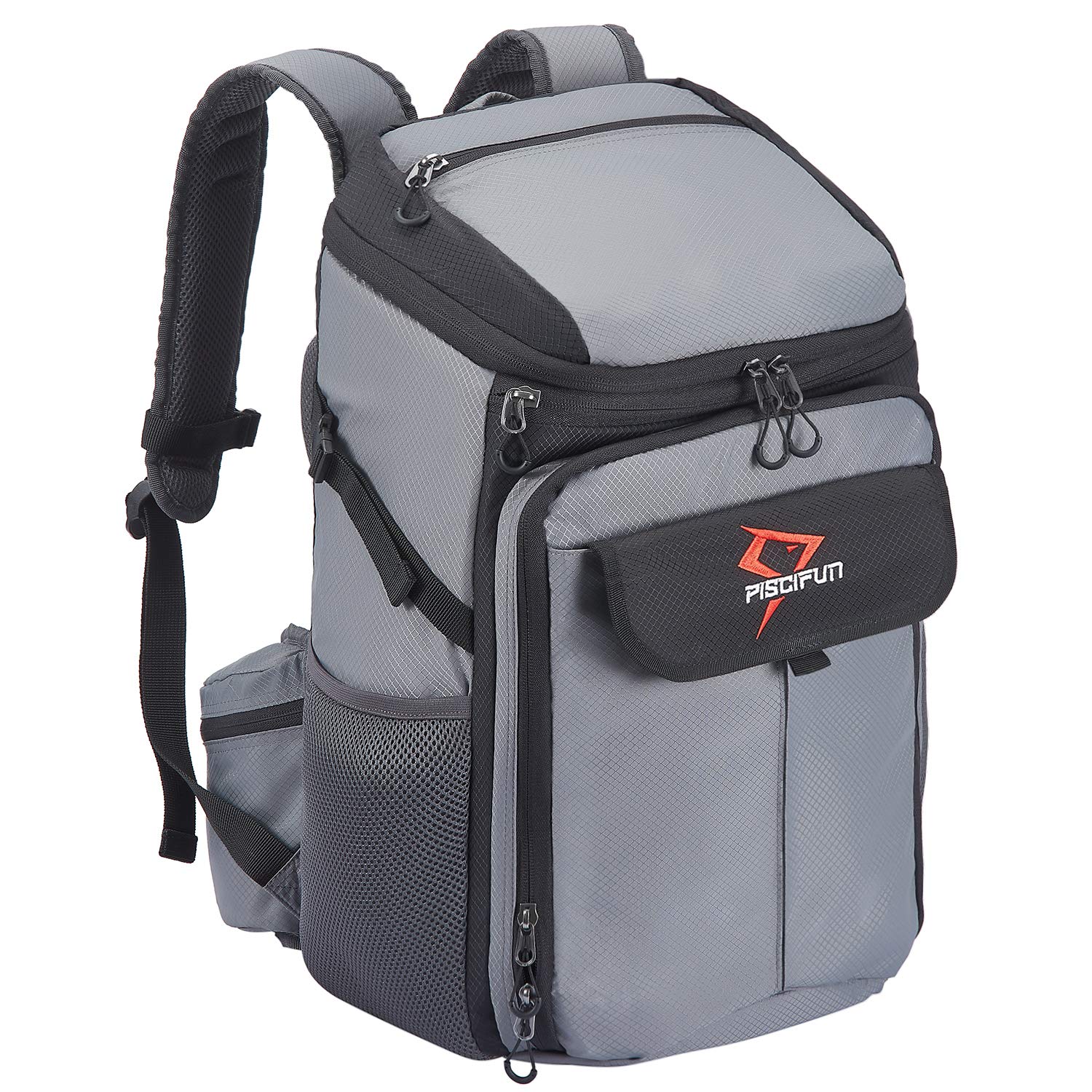Piscifun Cooler Backpack - Large Insulated Leakproof Cooler Bag for Men and Women, Keeps Food and Drinks Cool and Fresher Grey