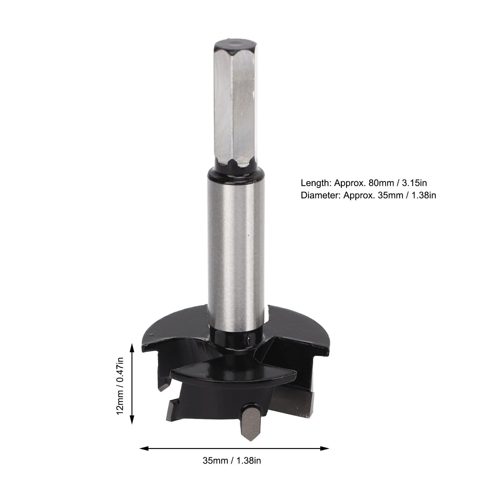 Wood Hole Opener, 63-65HRC Wide Application Alloy Steel Forstner Drill Bit Limit Function Incisive Blade for Woodworking