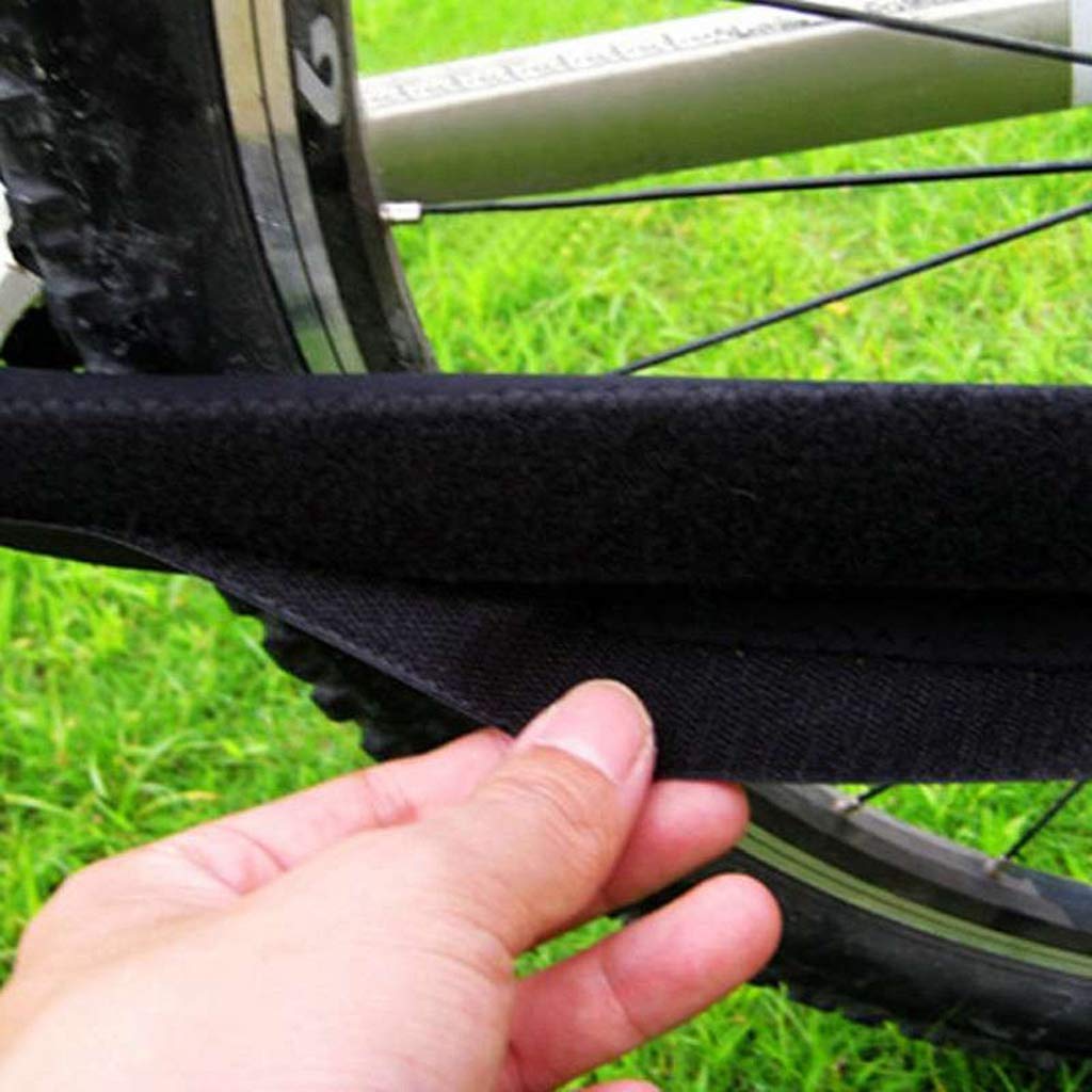 Mantain 3 Pcs Bike Chainstay Protector Bicycle Frame Chain Nylon Protective Guard Pad Black 8.25" x 4"