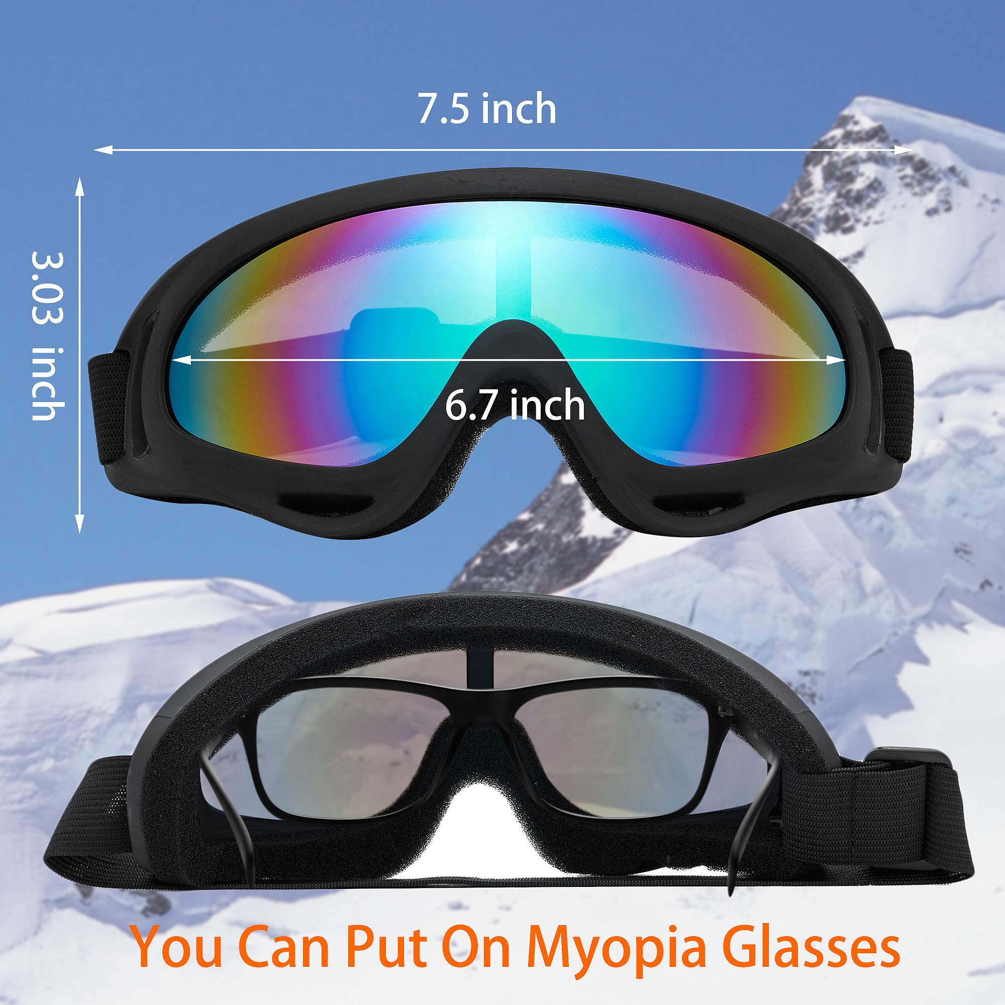 OMG_Shop Ski Goggles Snowboard Goggles Anti Fog Ski Goggles Protection for Women & Man