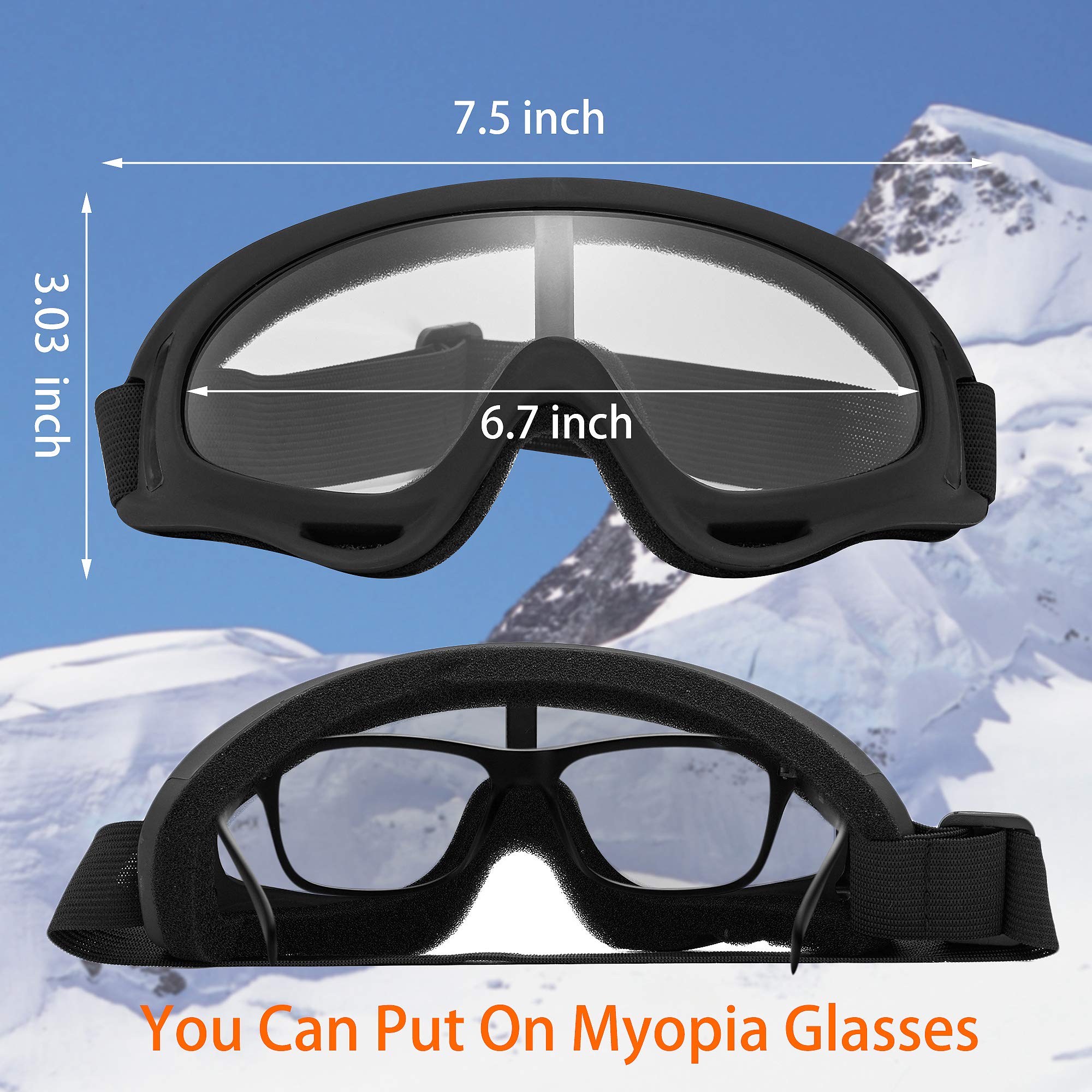 OMG_Shop Ski Goggles Snowboard Goggles Anti Fog Ski Goggles Protection for Women & Man