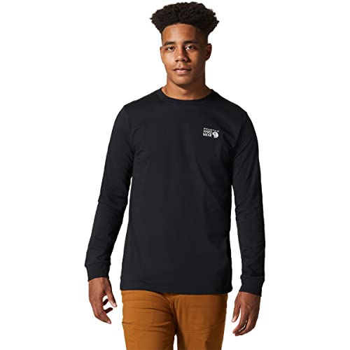 Mountain Hardwear Men's MHW Logo in a Box Long Sleeve, Fogbank, Medium