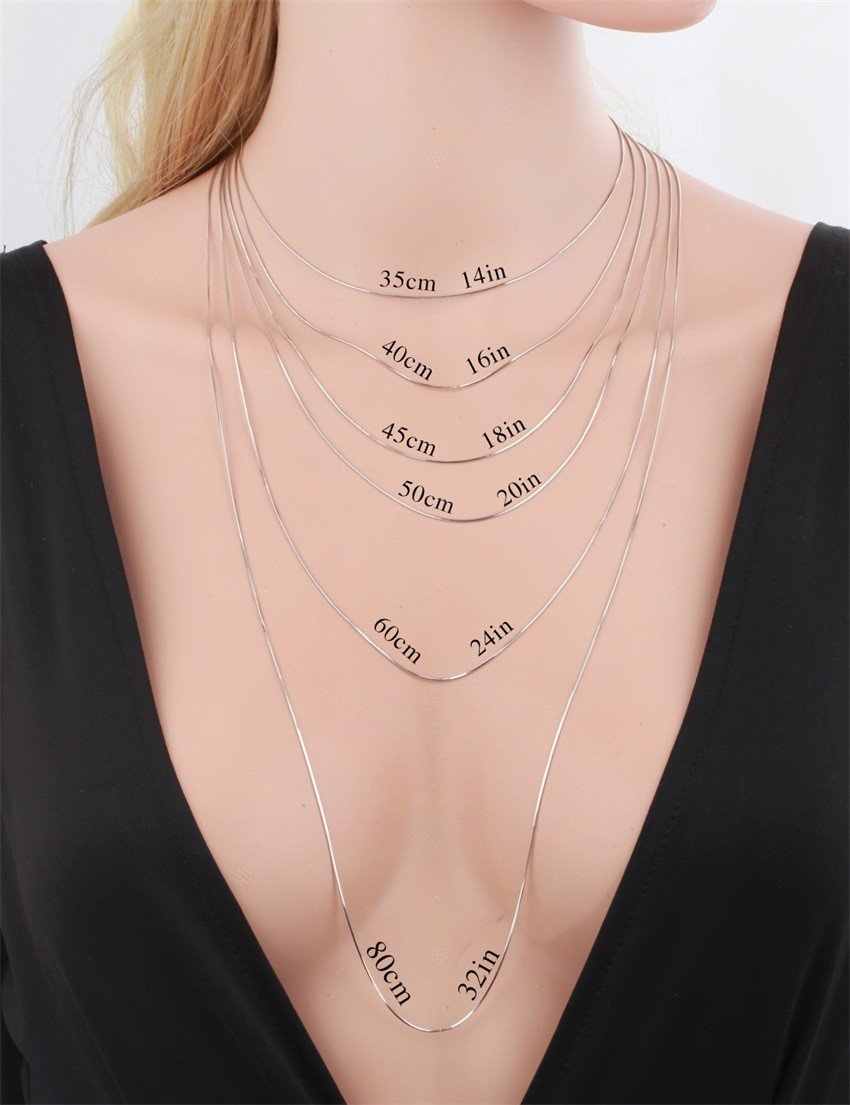 LUHE Silver Chain Sterling Silver Snake Chain Necklace 1MM Italian Crafted Thin Chains Lightweight Strong Chains - Lobster Claw Clasp Christmas Gifts for Women 14-30 inchs (1mm snake chain 18in)