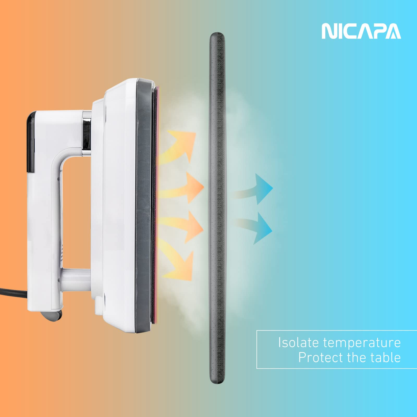 Nicapa Heat Press Mat (12x12 inch )for Cricut Easypress/Easypress 2 Craft Heating Transfer Vinyl HTV Ironing Insulation Heating Mats