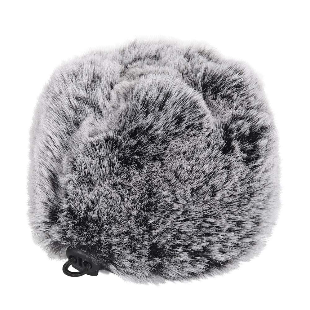 Microphone Furry Windscreen Muff Cover - Blue Yeti Microphone Furry Cover Blue yeti pop Filter Windscreen for Pop Filter (Black White)
