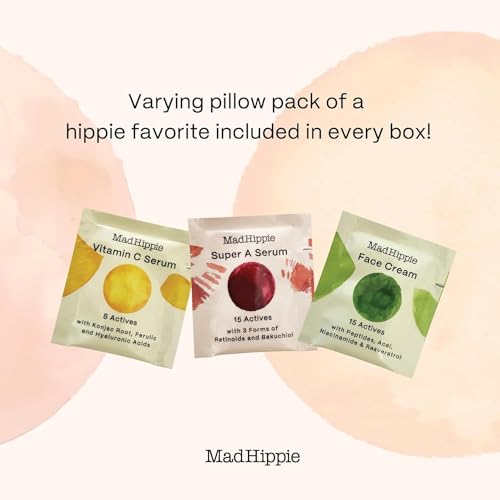 Mad Hippie Face Cream β Age-Defying Face Moisturizer & Skin Tightening Cream with Niacinamide, Advanced Peptides & Argan Oil (1.02 Oz) + Skin Care Pillow Pack