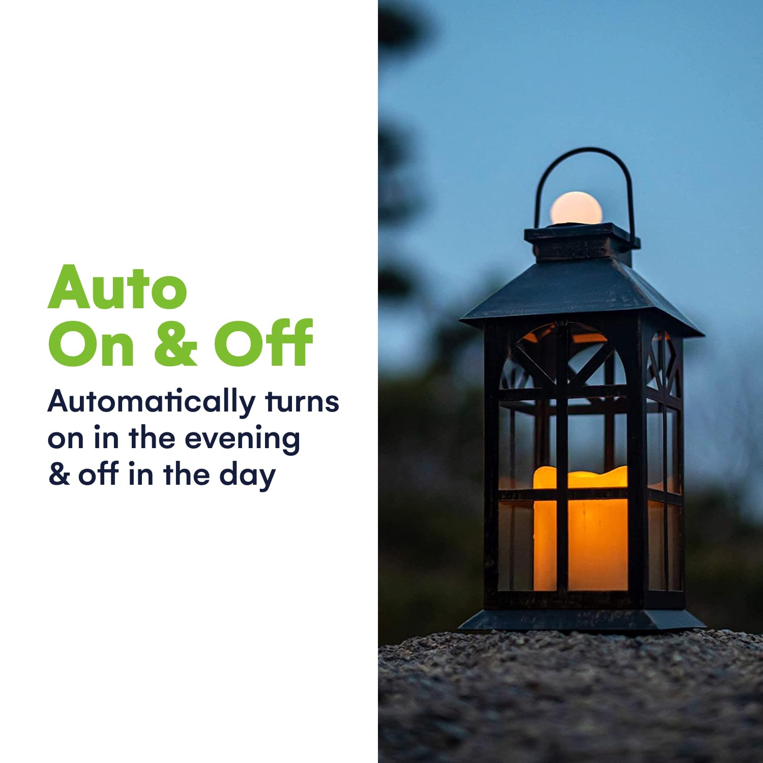 SteadyDoggie Solar Lantern Classic Bronze 2 Pack - Hanging Solar Lights with Flickering Candle LED - Retro Ornate Hanging Solar Lantern with Handle (Bronze, 2)